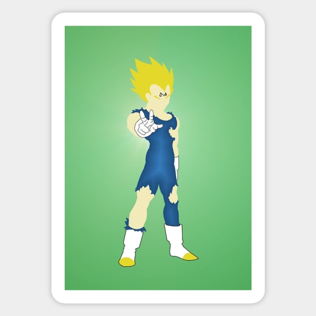 Majin Vegeta Super Saiyan Super Saiyan Sticker Teepublic